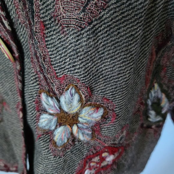 Anu By Natural | Jackets & Coats | Anu By Natural 0 Wool Embroidered ...